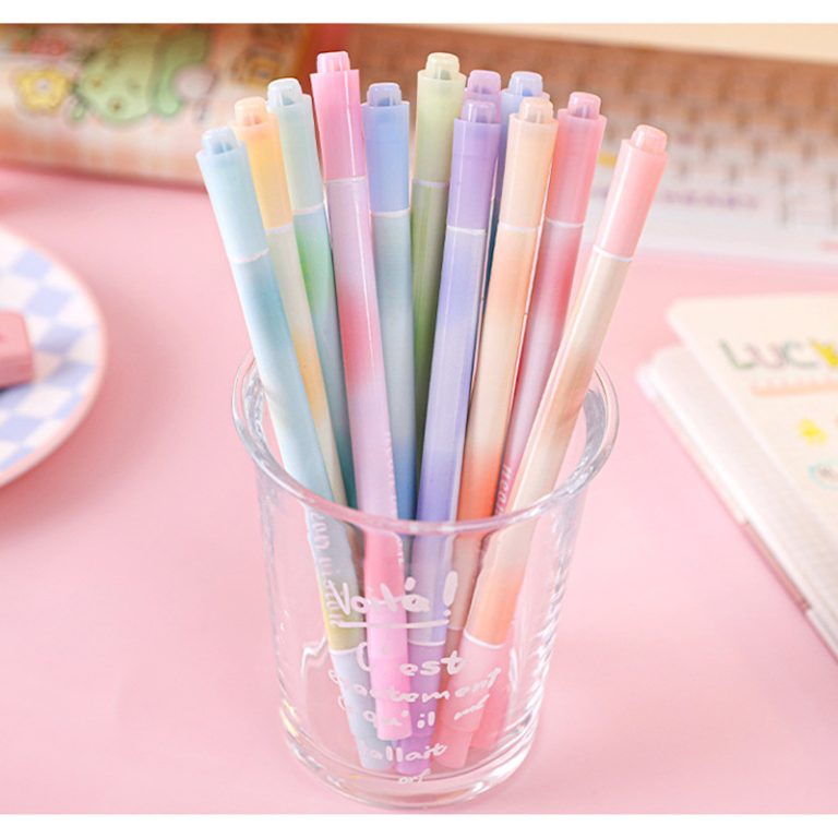 Double-Headed Highlighter Pen Set 4 Pcs | Preeti